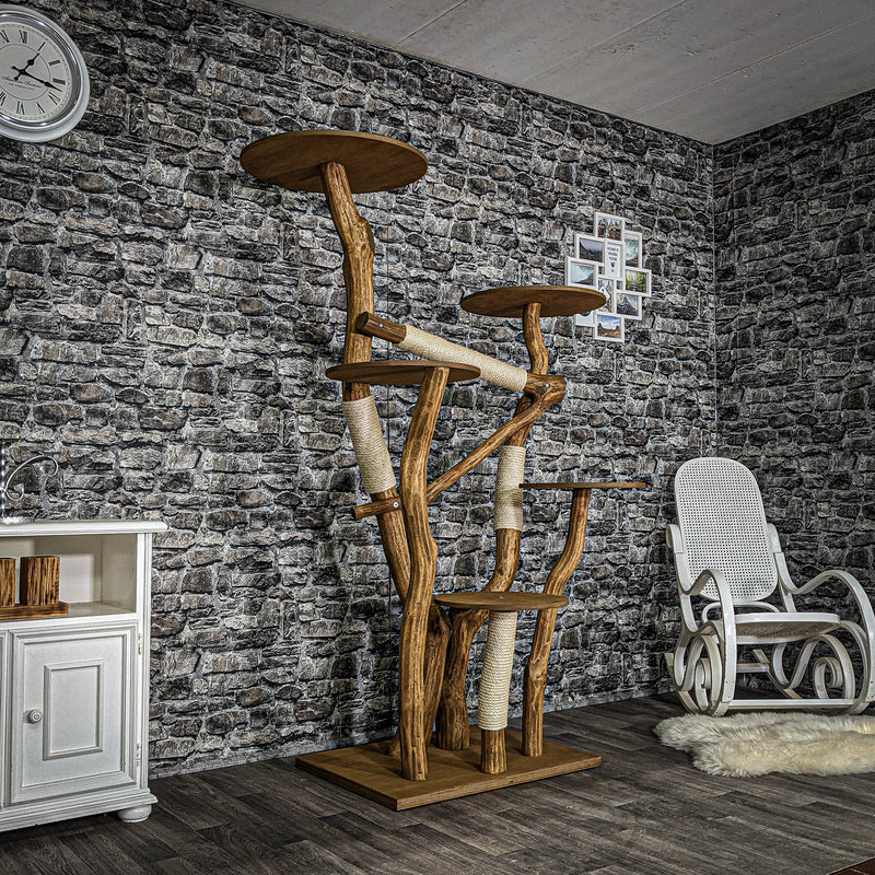 Outdoor Naturkratzbaum 3557 Kratzbaum Natur Holz Design 183 cm hoch Ka ...